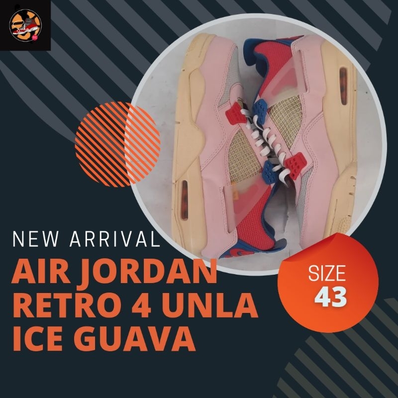 Jual Jordan Retro 4 Union Ice Guava | Shopee Indonesia