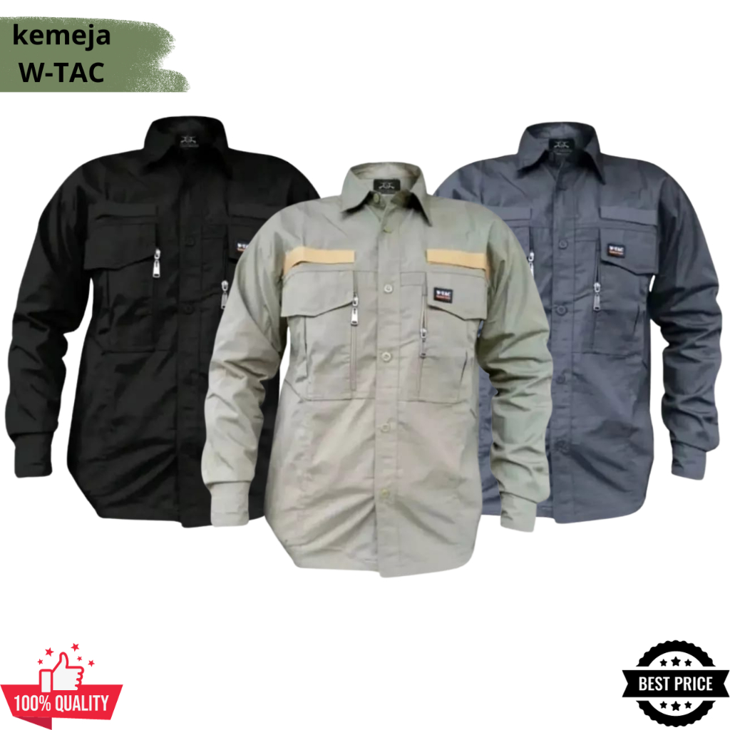 Jual KEMEJA TACTICAL W-TAC LENGAN PANJANG / KEMEJA TACTICAL LAPANGAN | Shopee Indonesia