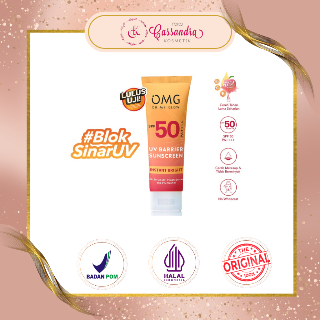 Jual OMG UV BARRIER SUNSCREEN SPF 50 PA++++ 25ML | Shopee Indonesia