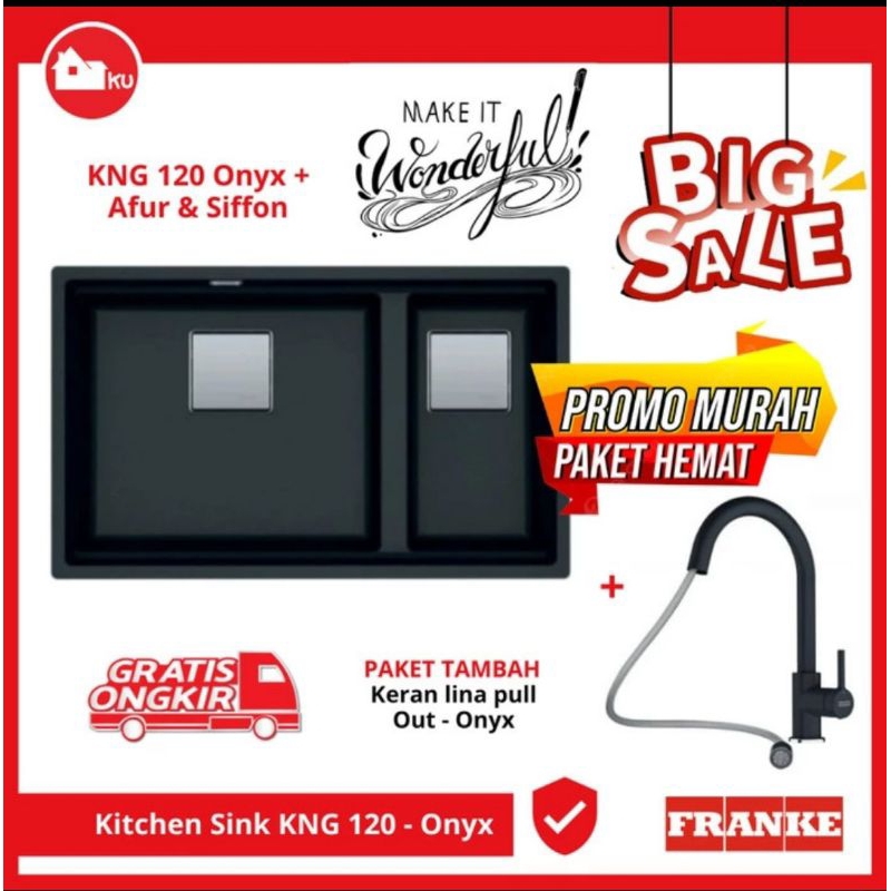 Jual SINK FRANKE KNG 120 + LINA PULL OUT | Shopee Indonesia