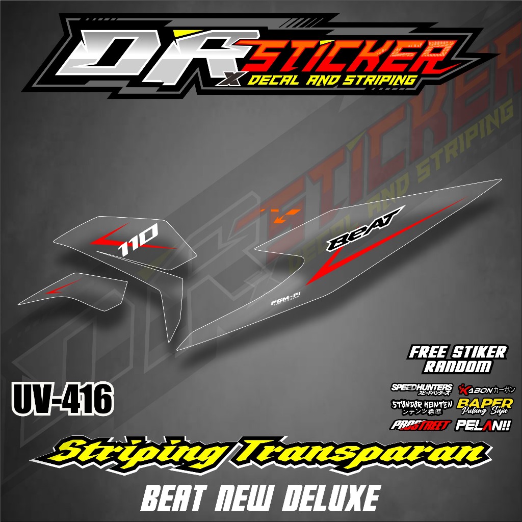 Jual Sticker Striping Transparan Beat Deluxe 2020-2023 - Custom Variasi ...