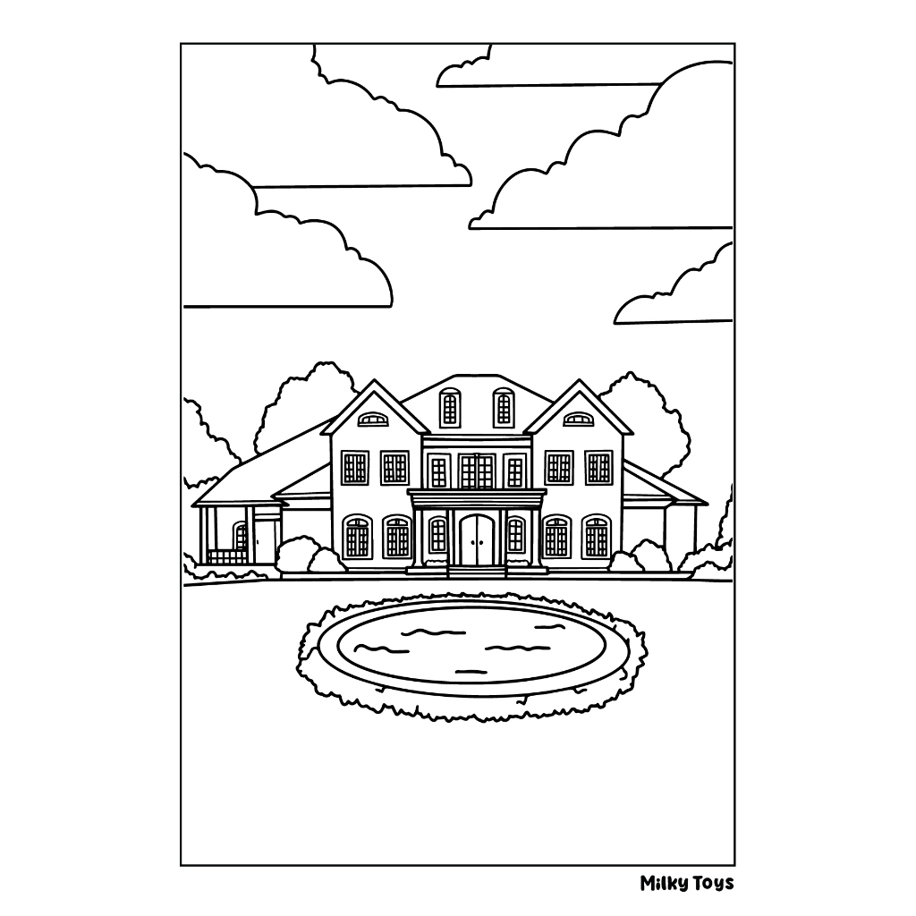 Jual Kertas mewarnai gambar anak tema RUMAH - mewarnai anak PAUD A4 ...
