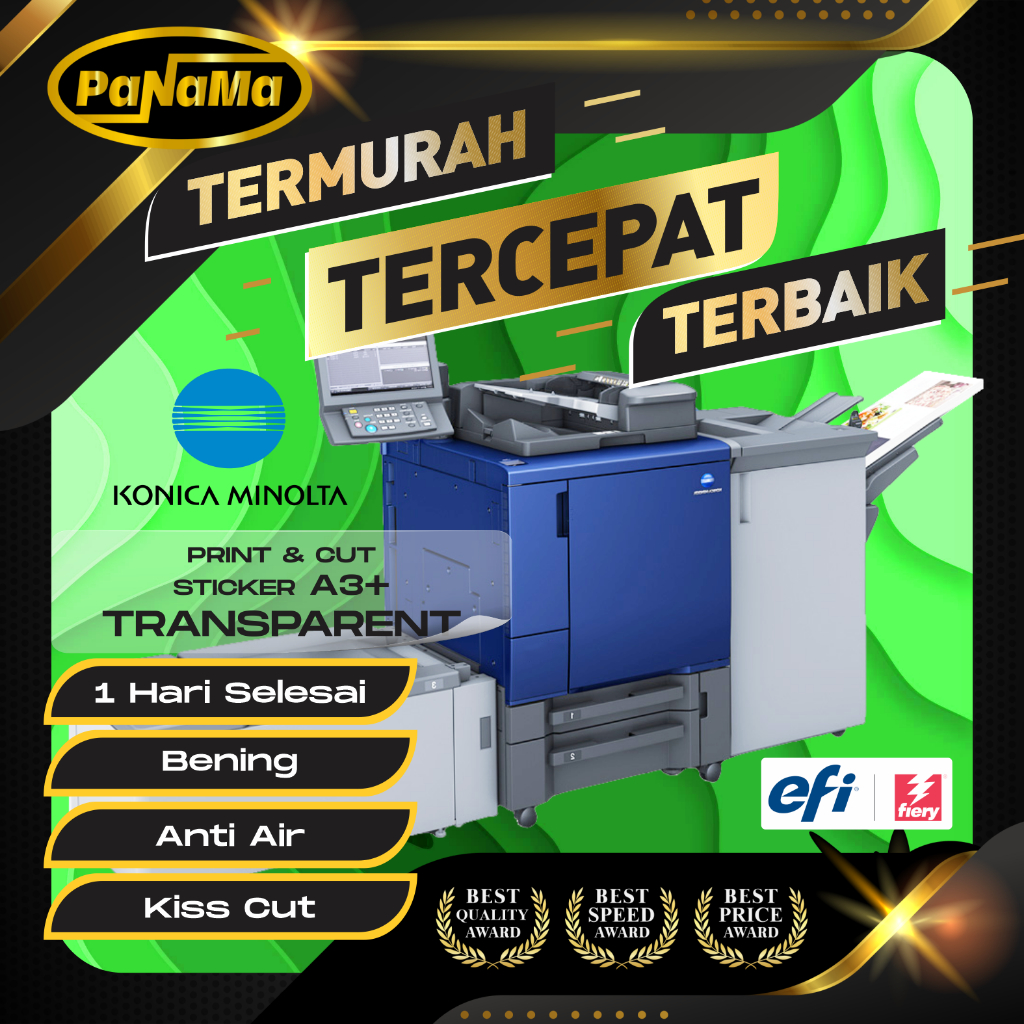 Jual Print & Cut Sticker Transparent A3+, Cetak Kiss Cut Stiker Label ...
