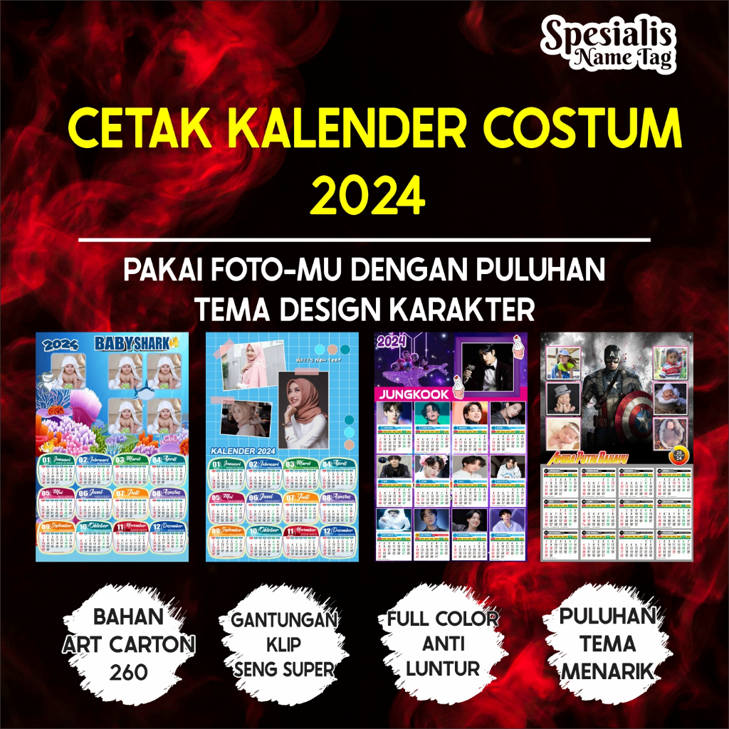 Jual Kalender Poster - Kalender 2025 ukuran A3+ FOTO Kalender 2024 ...