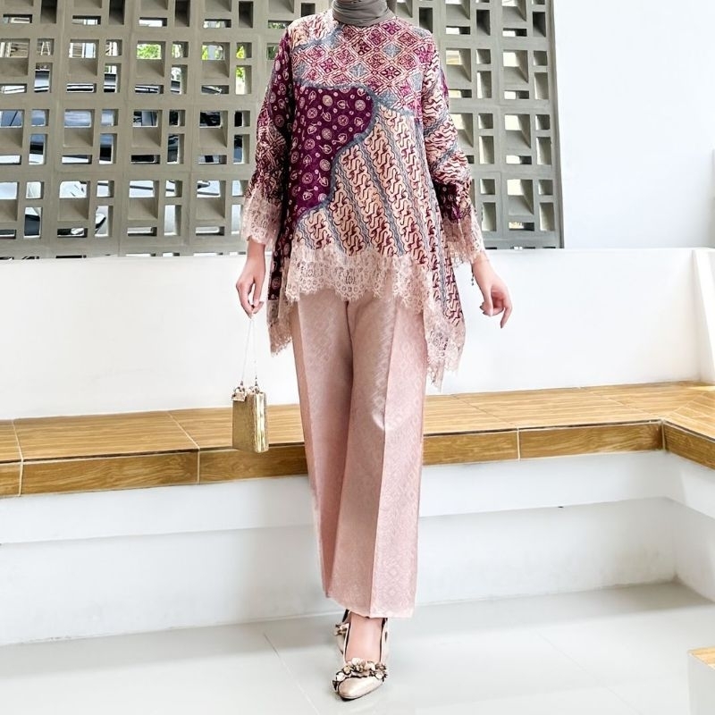 Jual HANIN Blouse Batik Modern Viscose Batik Viscose Set Viscose ...