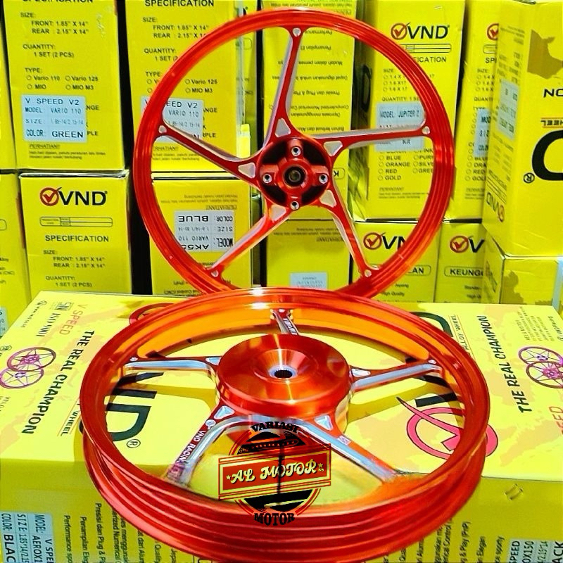 Jual VELG PELEK RACING VND AK55 MIO SPORTY / MIO SMILE UK-14x160 & 14x185 ORIGINAL VND | Shopee ...