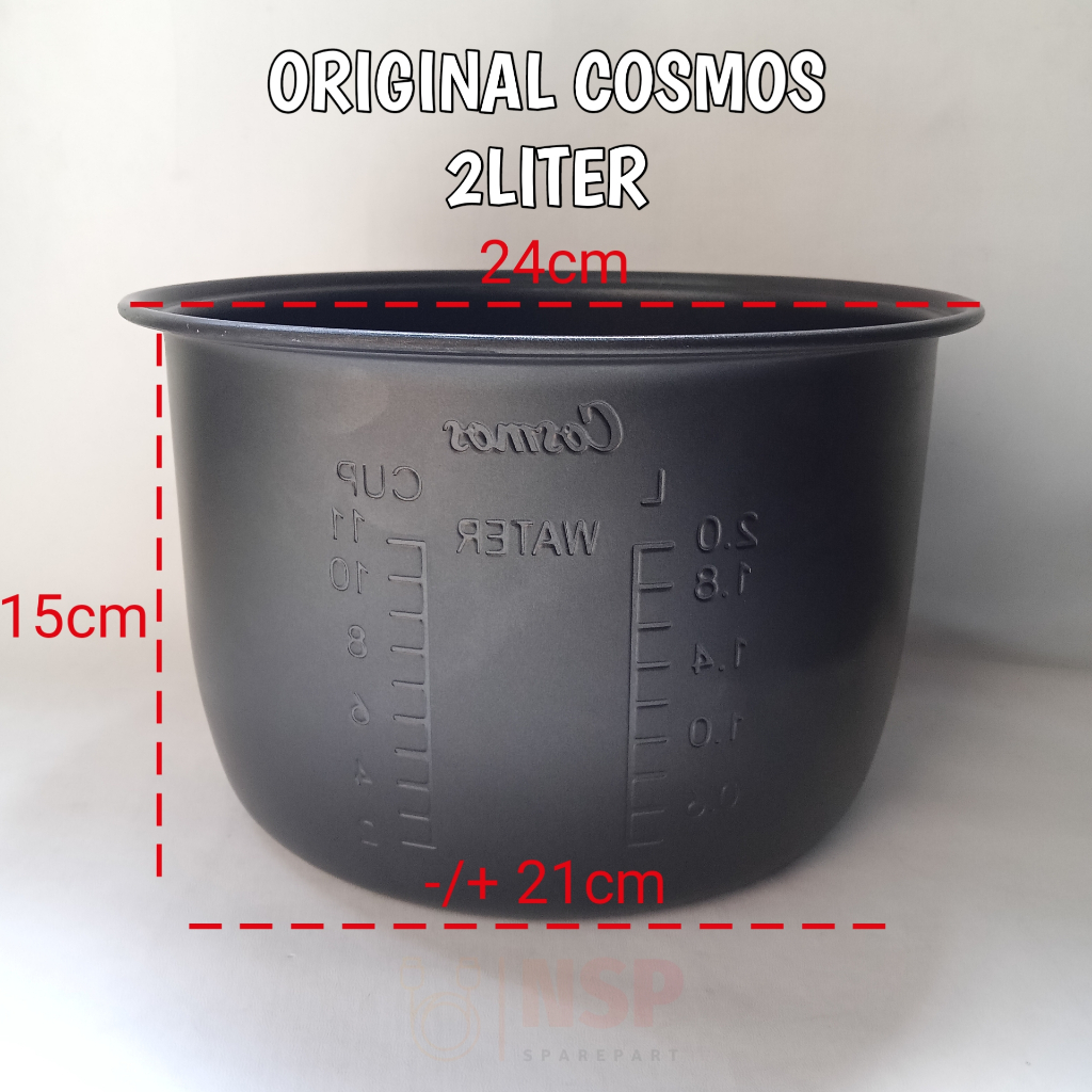 Jual Panci Teplon Rice Cooker Mejikom Cosmos Original 2.0 Liter Panci ...
