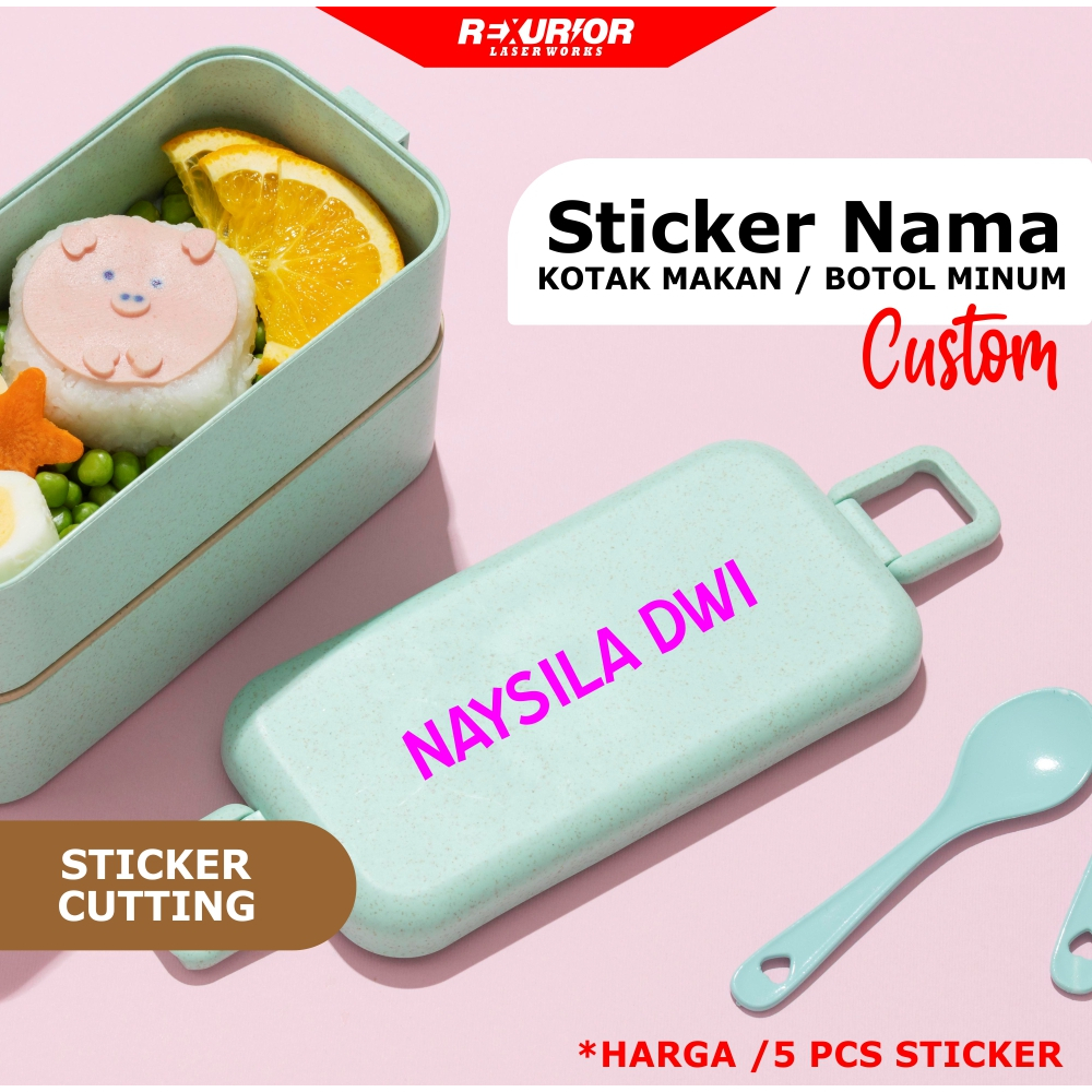 Jual Stiker Nama Custom Untuk Tempat Makan Anak dan Botol Minum ...