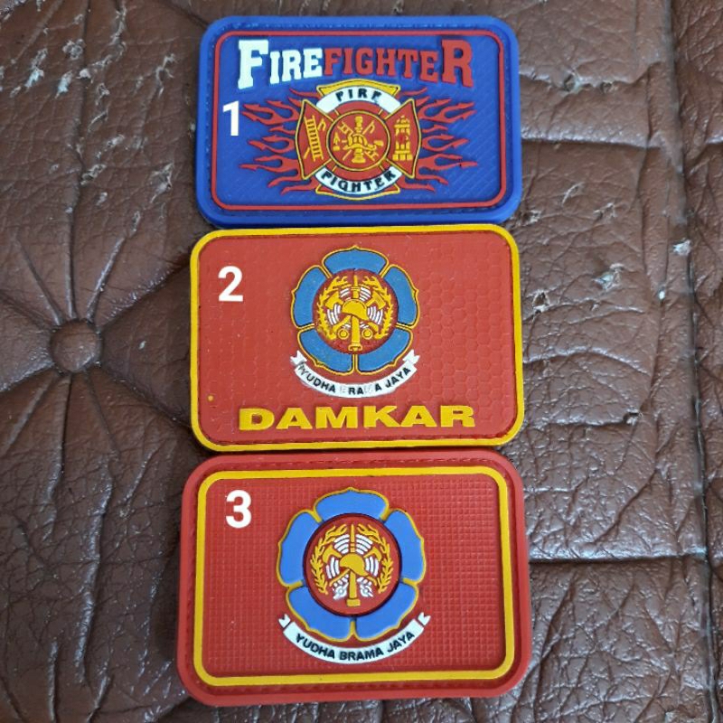 Jual patch rubber logo damkar pemadam kebakaran | Shopee Indonesia