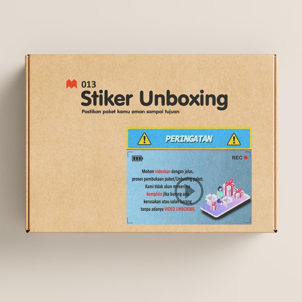 Jual Stiker Wajib Video Unboxing / Stiker Buka Paket / Sticker Fragile ...