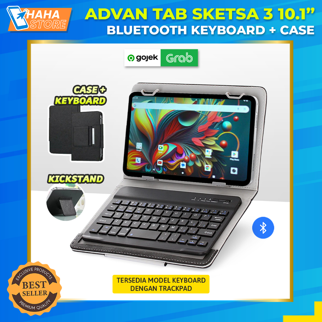 Jual Advan Tab Sketsa 3 10.1 inch Wireless Keyboard Flip Book Cover ...