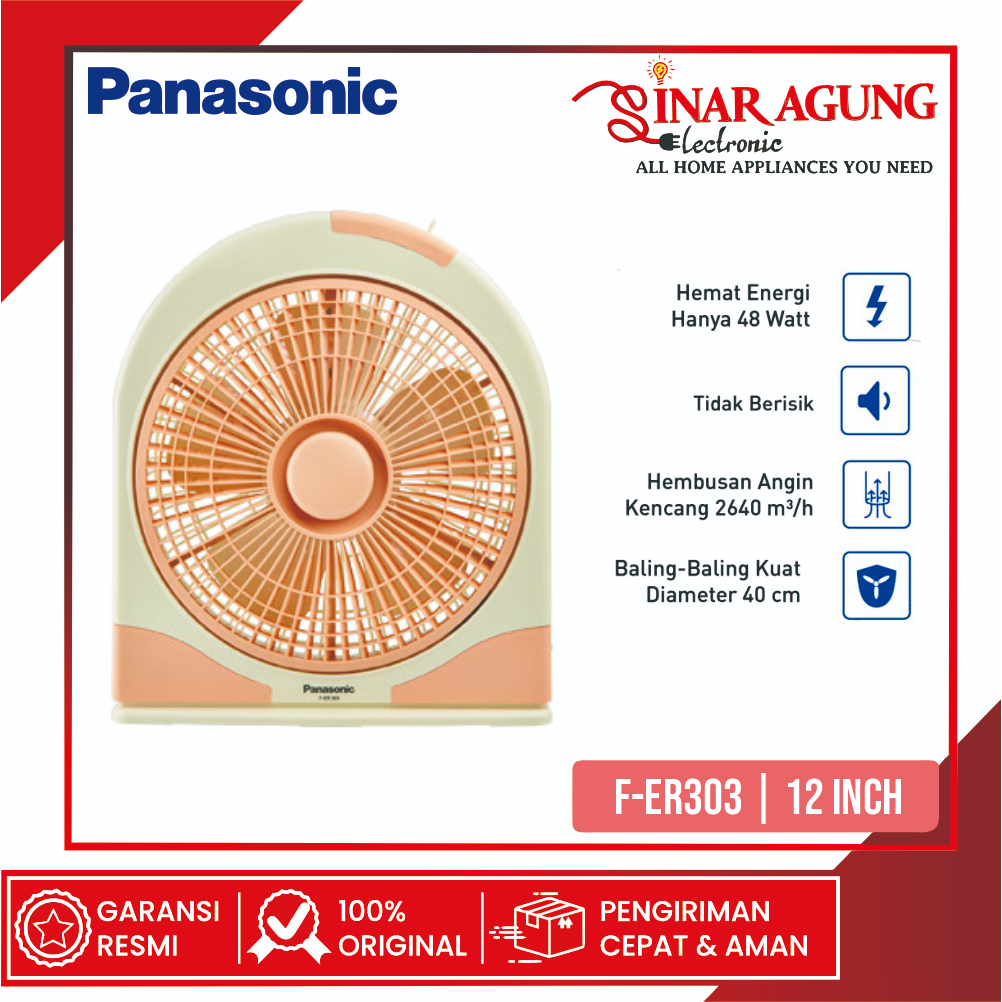 Jual [COD] KIPAS ANGIN LANTAI / BOX FAN PANASONIC FER303 / FER-303 (LOW ...