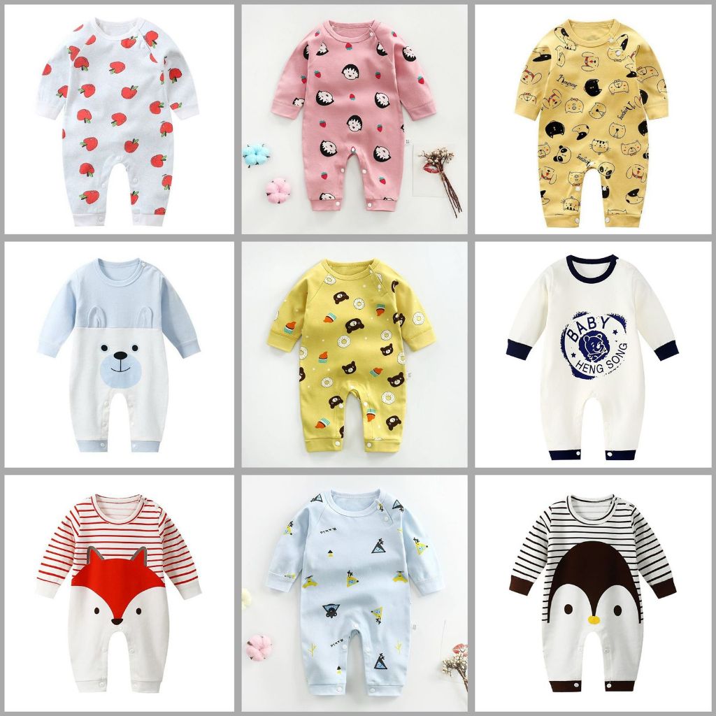 Jual Baju Bayi newborn Model Jumper Lengan Panjang dan full kancing ...