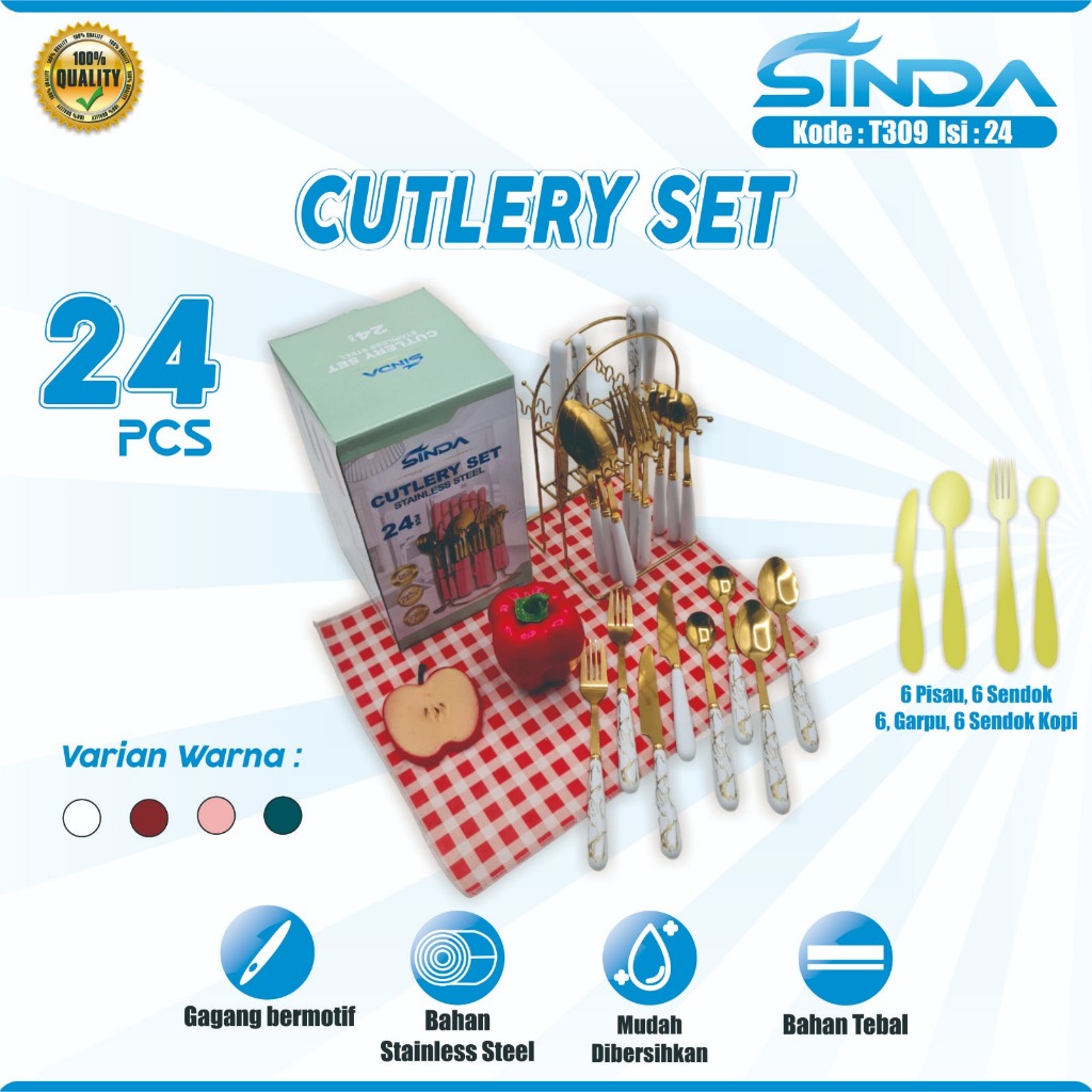 Jual SENDOK SULTAN SET / SENDOK GOLD / CUTLERY SET / STAINLESS STEEL ...