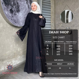 Jual Abaya Hitam Turkey Gamis Syari Muslimah Bahan Jetblack Hitam Kombinasi Renda Imah Shop ...