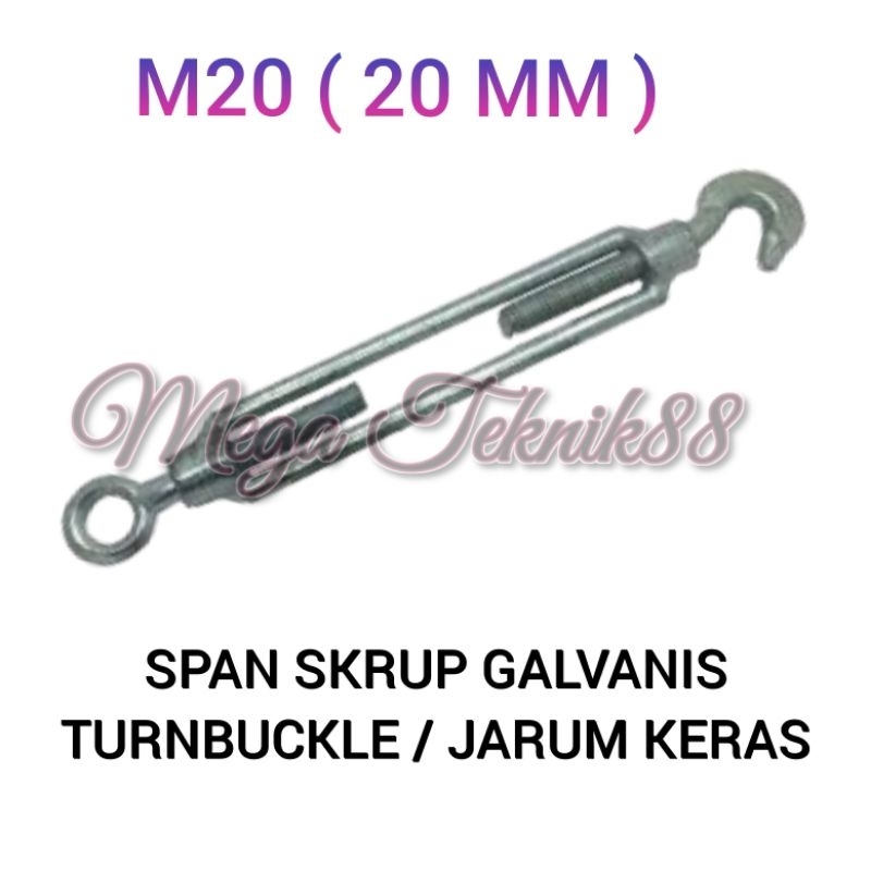 Jual SPAN SKRUP GALVANIS M20 ( 20MM ) TURNBUCKLE JARUM KERAS M20 ...