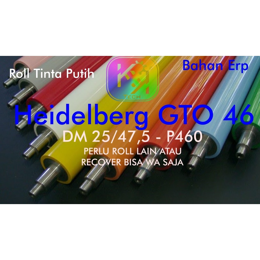 Jual Roll Tinta Heidelberg GTO 46 Part Mesin Cetak Offset rolL Putih | Shopee Indonesia
