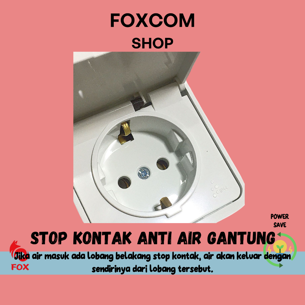 Jual STOP KONTAK ANTI AIR TEMPEL / STOP KONTAK OUT | Shopee Indonesia