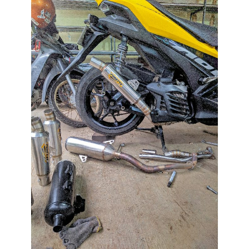 Jual Knalpot PORETTE BULAT fullsystem Yamaha Aerox Nmax OLD/NEW PNP ARM ...