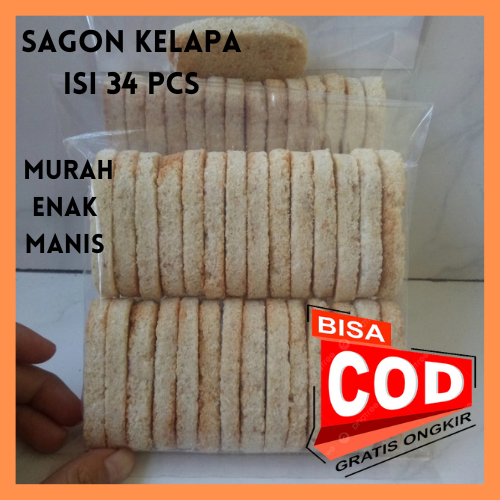 Jual Sagon Kelapa Isi 34 Pcs - Kue Sagon Kelapa Bakar 250 gram - Kue ...