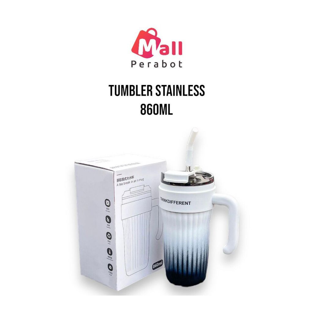 Jual Mall Perabot | Tumbler Coffee Think Different | Mug Teh Termos 316 ...