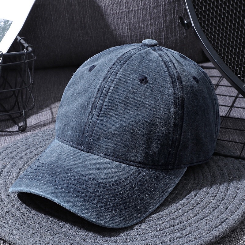 Jual Baseball Cap Washed Navy | Topi Vintage Baseball Topi Golf Topi ...
