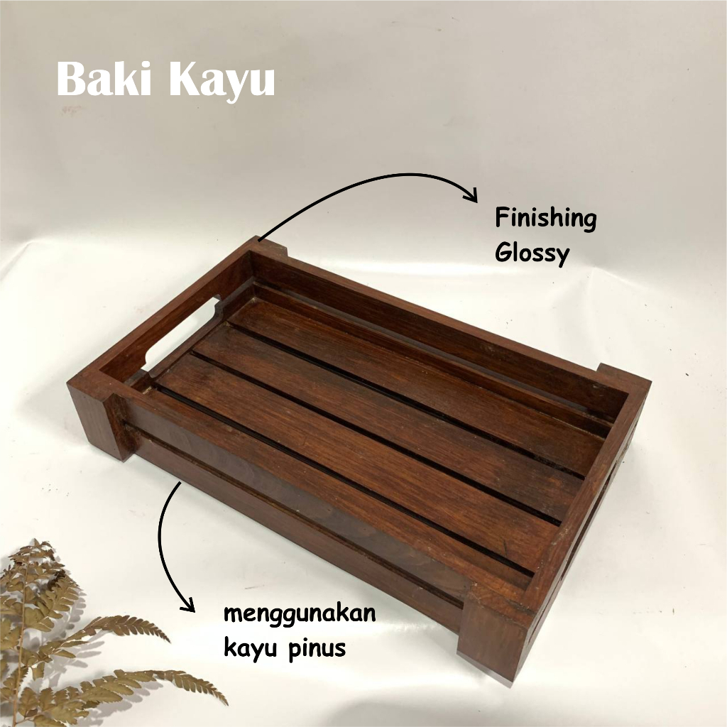 Jual Baki Kayu Nampan Kayu 20x40x4 cmDulang Kayu Talam Kayu Panai Kayu ...