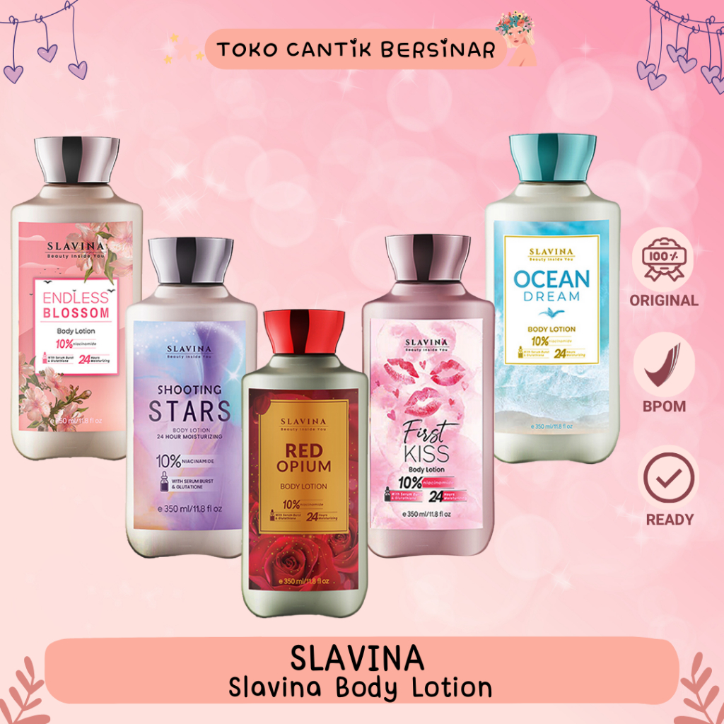 Jual SLAVINA BODY LOTION RED OPIUM ENDLESS LOVE FIRST KISS OCEAN NAGITA ...