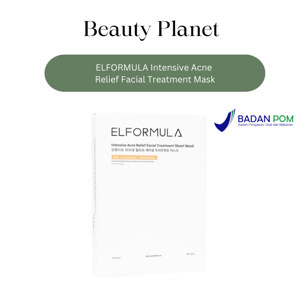 Jual ELFORMULA Intensive Acne Relief Facial Treatment Mask | Shopee ...