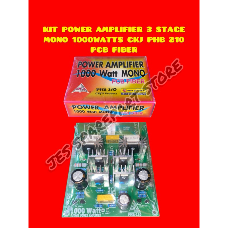 Jual KIT POWER AMPLIFIER 3 STAGE MONO 1000WATTS CKJ PHB 210 PCB FIBER ...