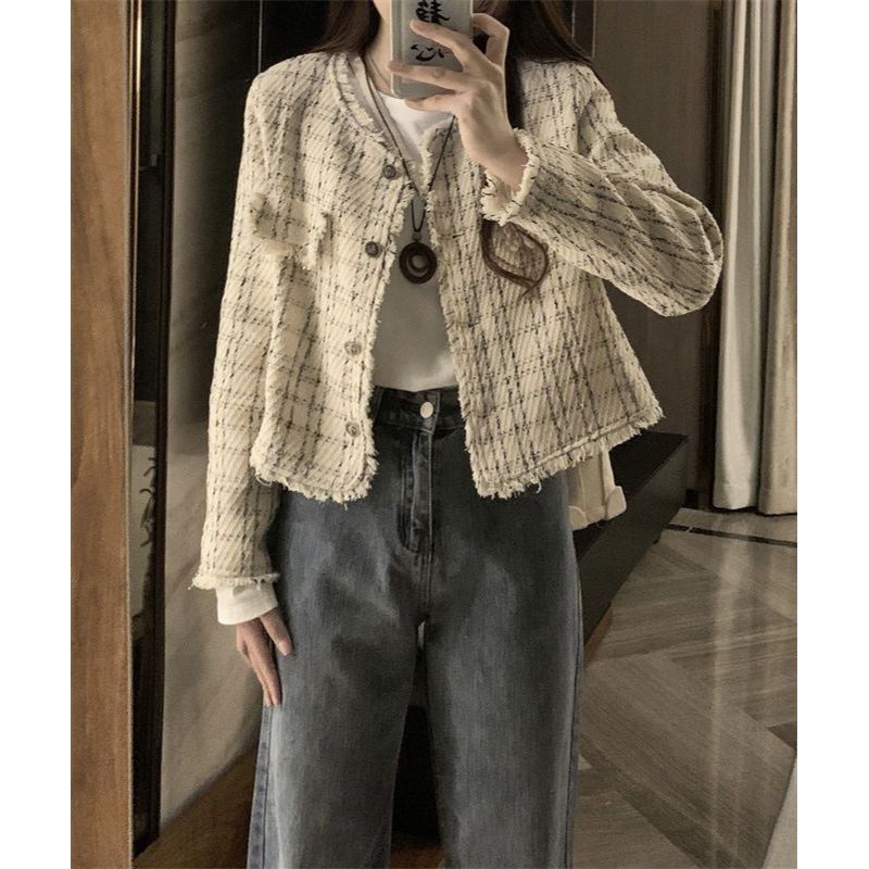 Jual Jacket Wanita Korean Style Lengan Panjang Kekinian Kardigan crop Baju Atasan Outer Crop ...