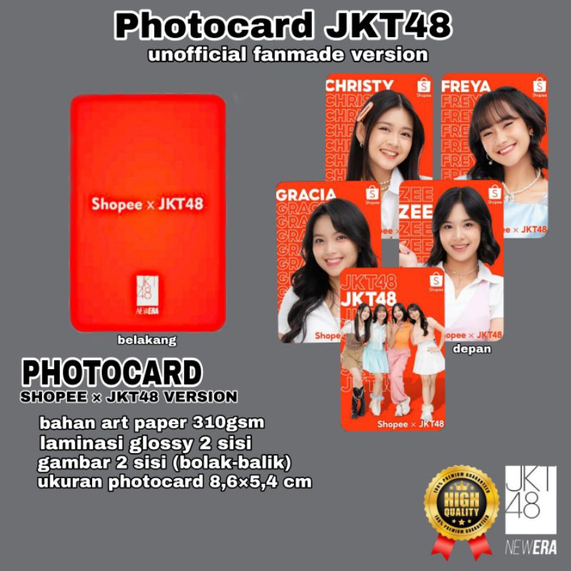 Jual Photocard JKT48 Unofficial Fanmade Shopee x JKT48 Version | Shopee Indonesia