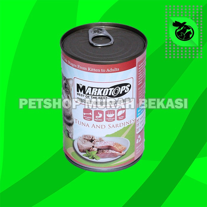 Jual Makanan Kucing Markotop Kaleng 400gr Wet Can Adult Cat Food 400 ...