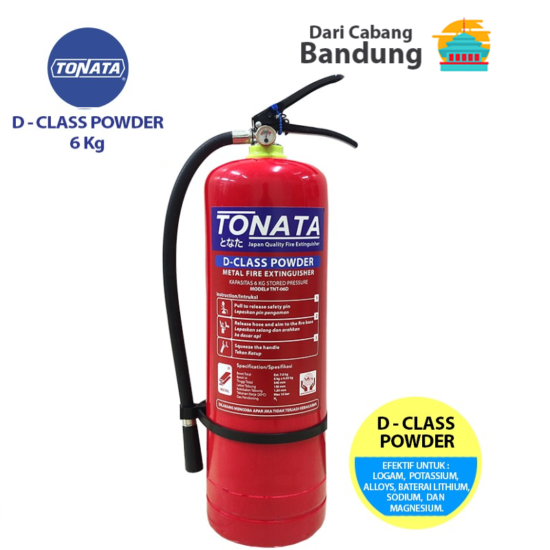 Jual APAR D-Class Powder 6 Kg Tonata / APAR 6Kg Logam Baterai | Shopee Indonesia