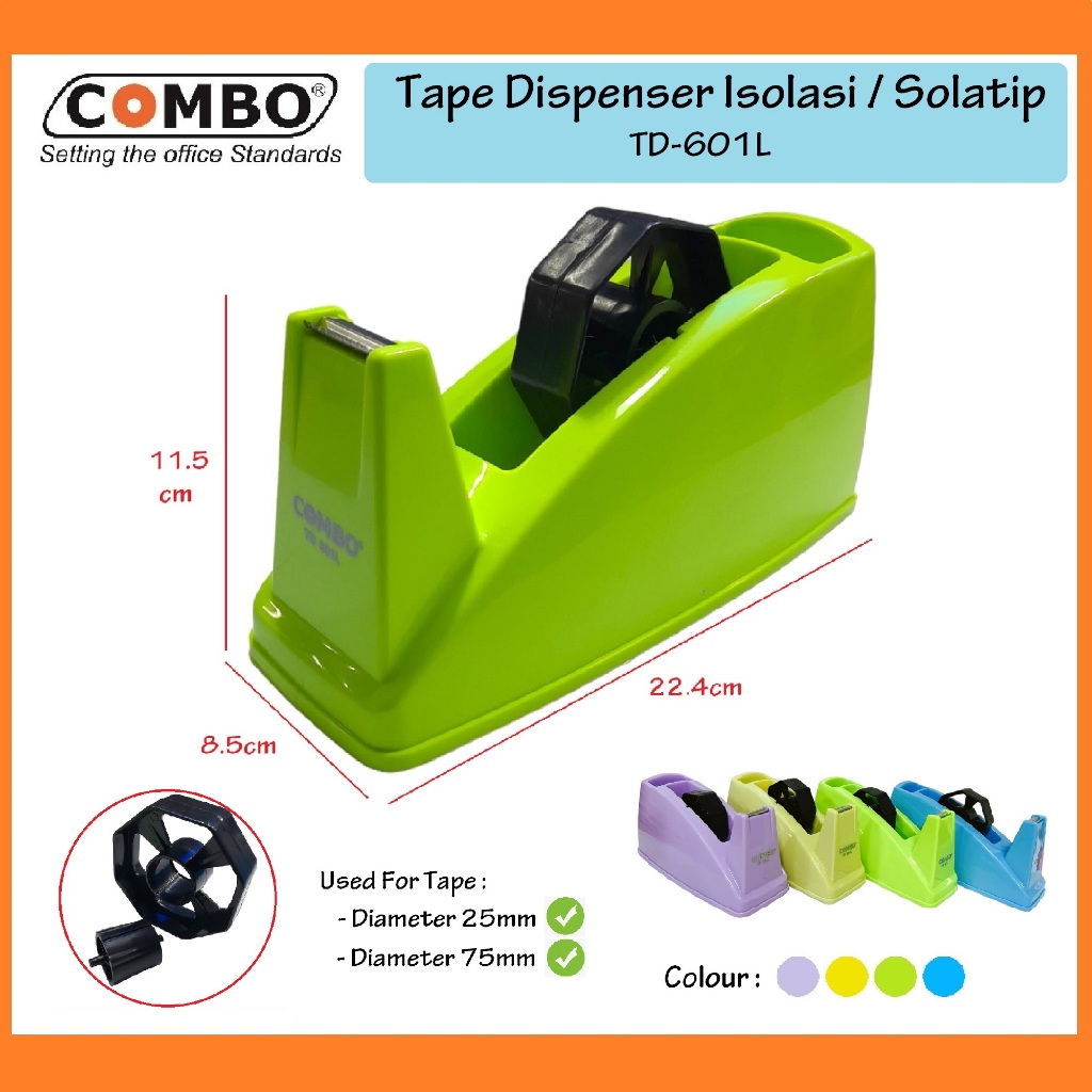 Jual Tape Cutter / Tape Dispenser Isolasi / Dispenser Meja TD-601L ...
