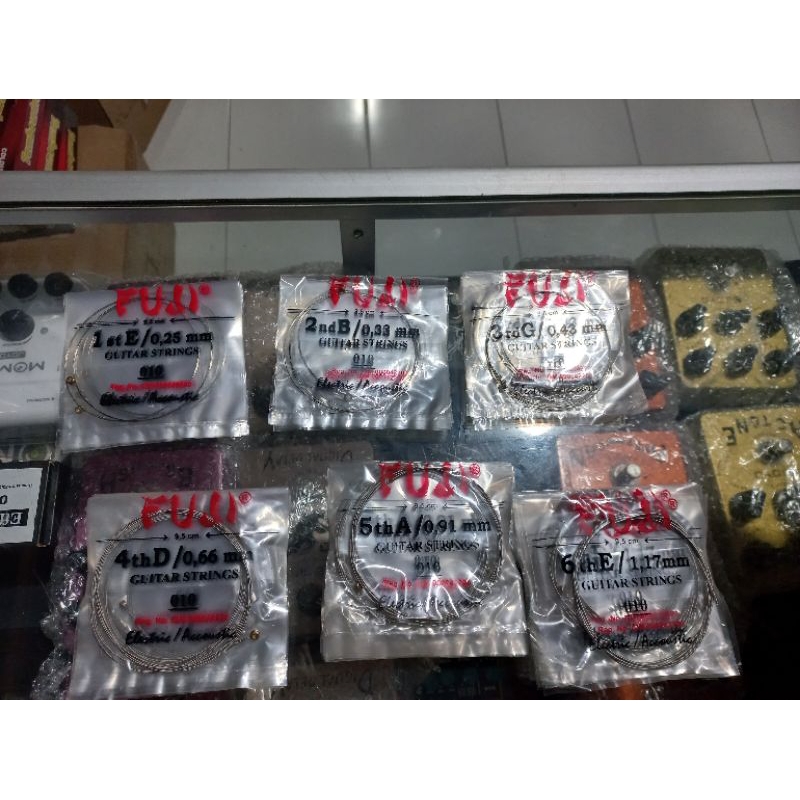 Jual SENAR ECERAN FUJI ORIGINAL SENAR GITAR AKUSTIK ECERAN 0,10 ...