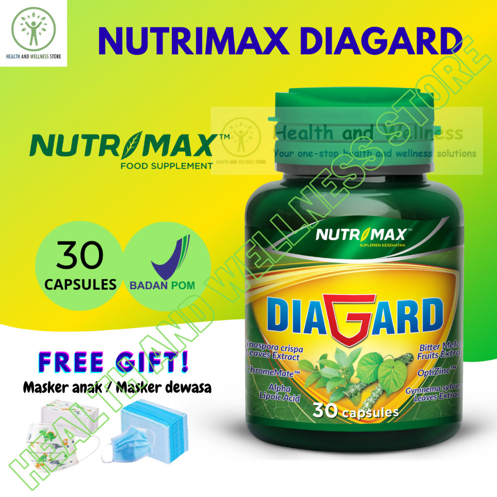 Jual Nutrimax Diagard 30 Tablet Gula Darah Diabetes Penurun Gula Darah ...