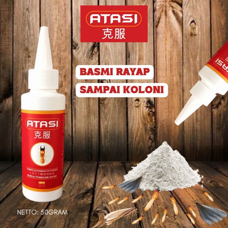Jual Anti Rayap Bubuk ATASI Obat Rayap Kayu Pembasmi Rayap Ampuh Serbuk ...
