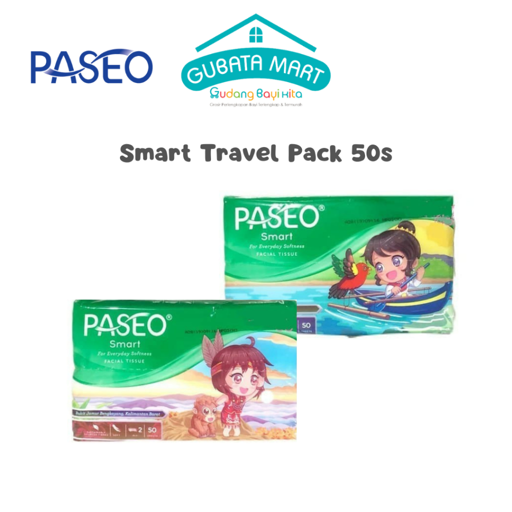 Jual Tissue Paseo Smart Travel Pack 50 Sheets 2 ply Tisu Wajah | Shopee ...