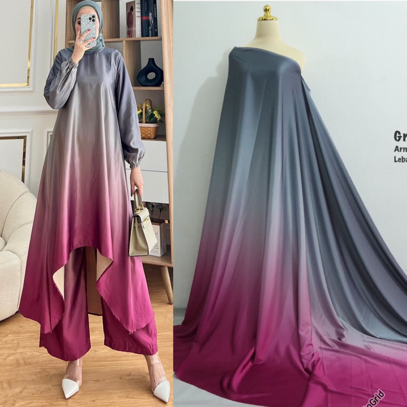 Jual Kain gradasi warna | kain polos gradasi | kain campur warna | kain ...