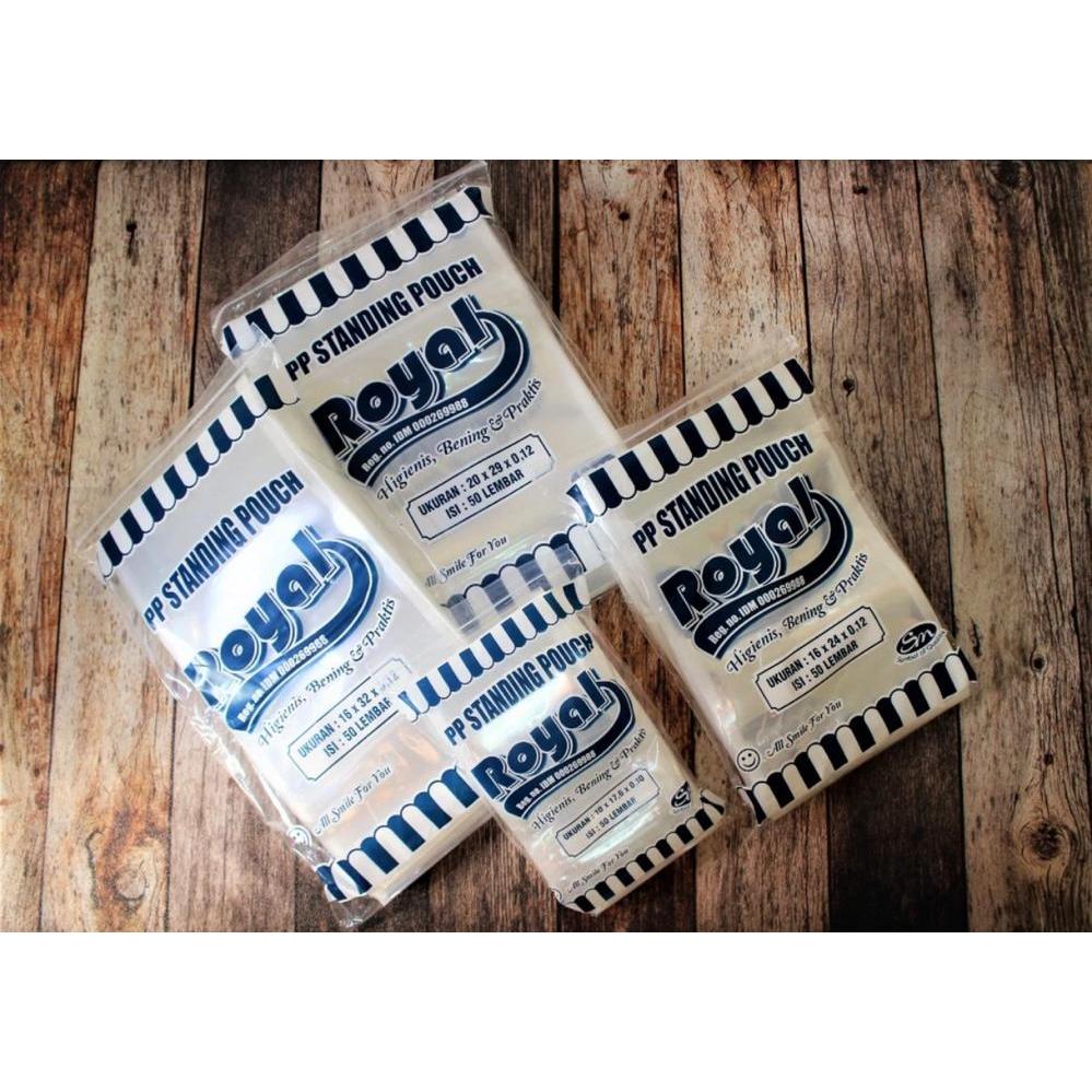 Jual standing pouch stp double seal isi 50 pcs by royal pp / plastik ...