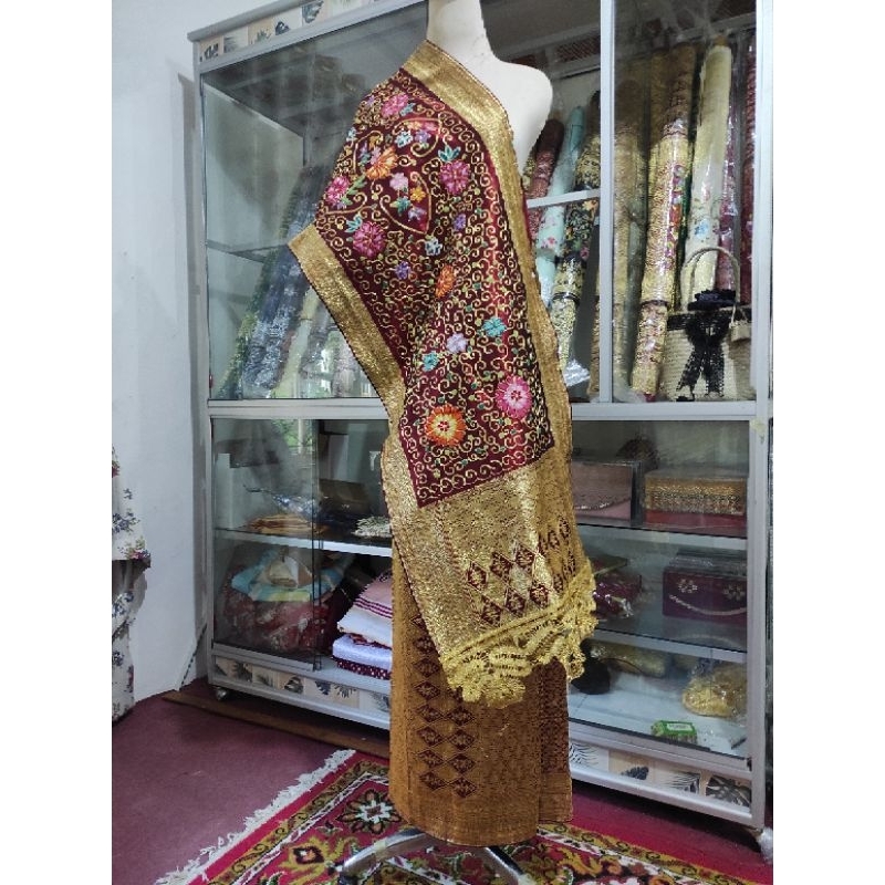 Jual Songket Pandai Sikeksongket Minangsongket Padang Benang Satu Selendang Di Suji Kapalo