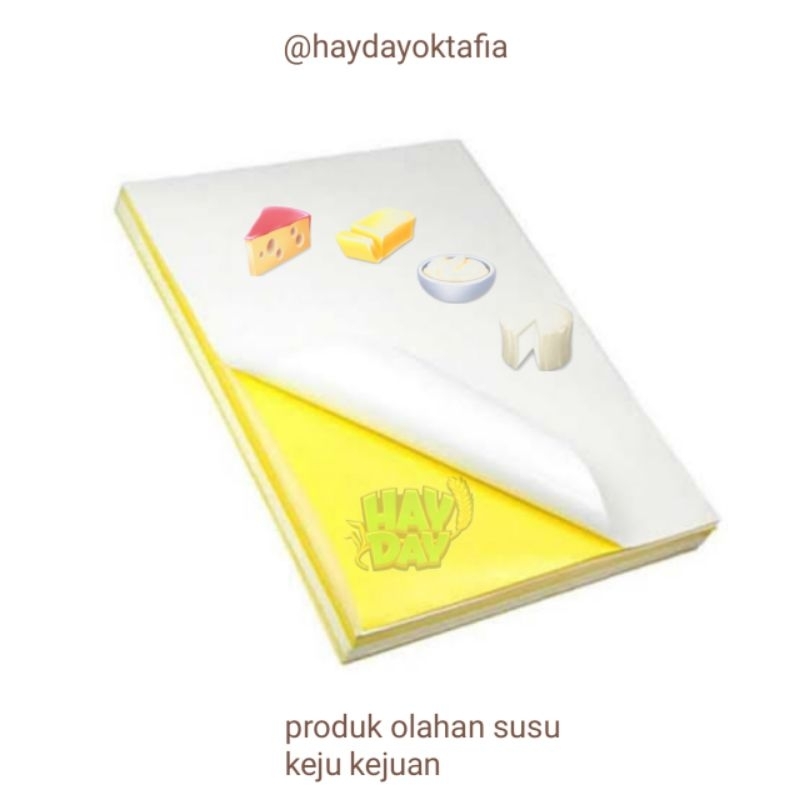 Jual Kertas Sticker gambar keju susu | Shopee Indonesia