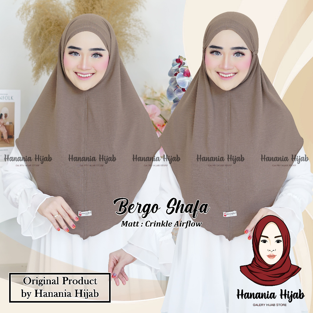 Jual 𝗛𝗮𝗻𝗮𝗻𝗶𝗮 𝗛𝗶𝗷𝗮𝗯- Shafa Bergo Crinkle Airflow Tali non Pad | Bergo Maryam Tali Non Pad Crinkle ...