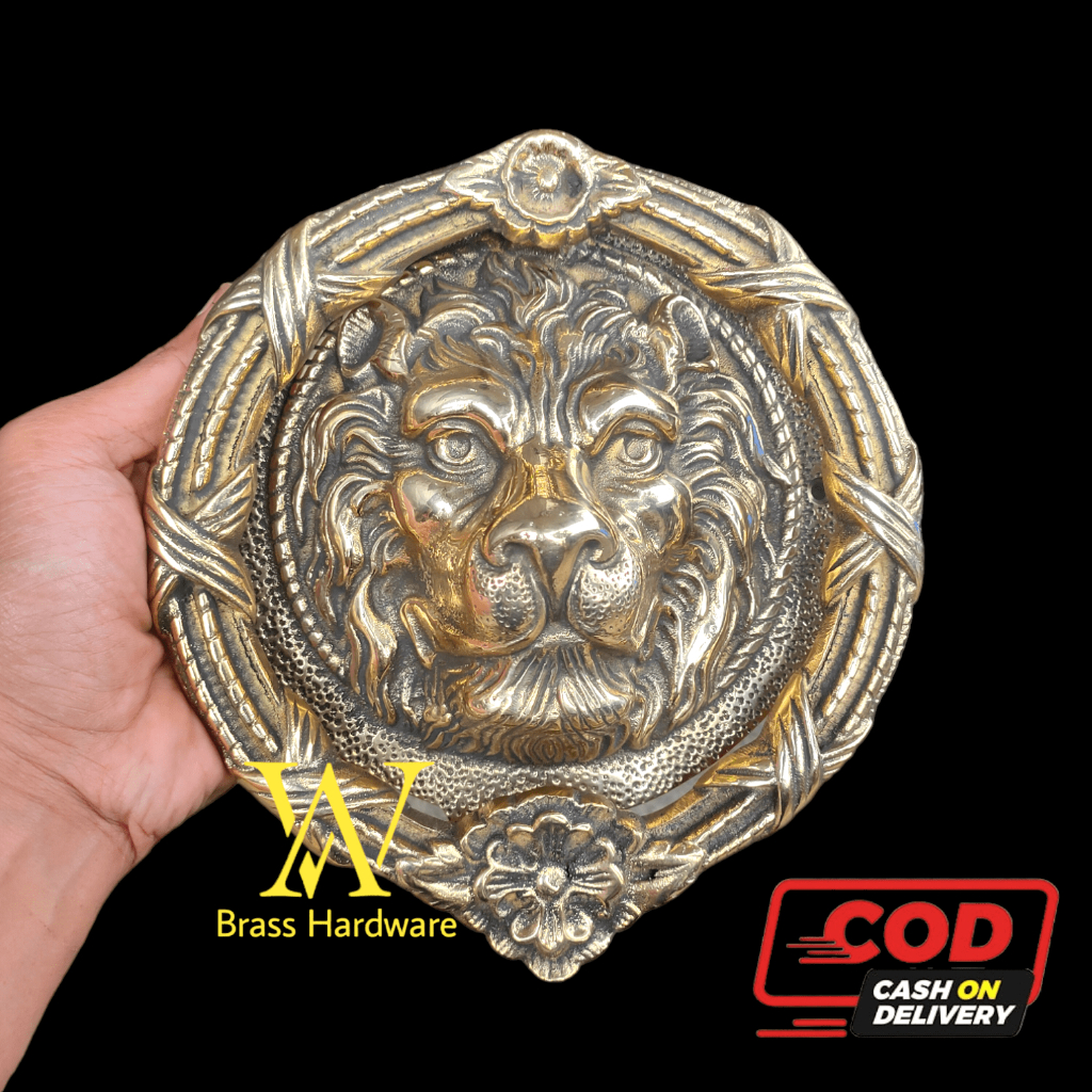 Jual Ketukan Pintu Kuningan Antik Motif Singa Gerbang Polished Brass 20 ...