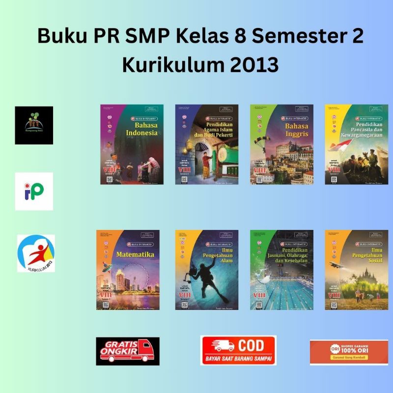 Jual Buku PR interaktif SMP Kelas 8 Semester 2 K13 Tahun 2024 Penerbit Intan pariwara | Shopee ...
