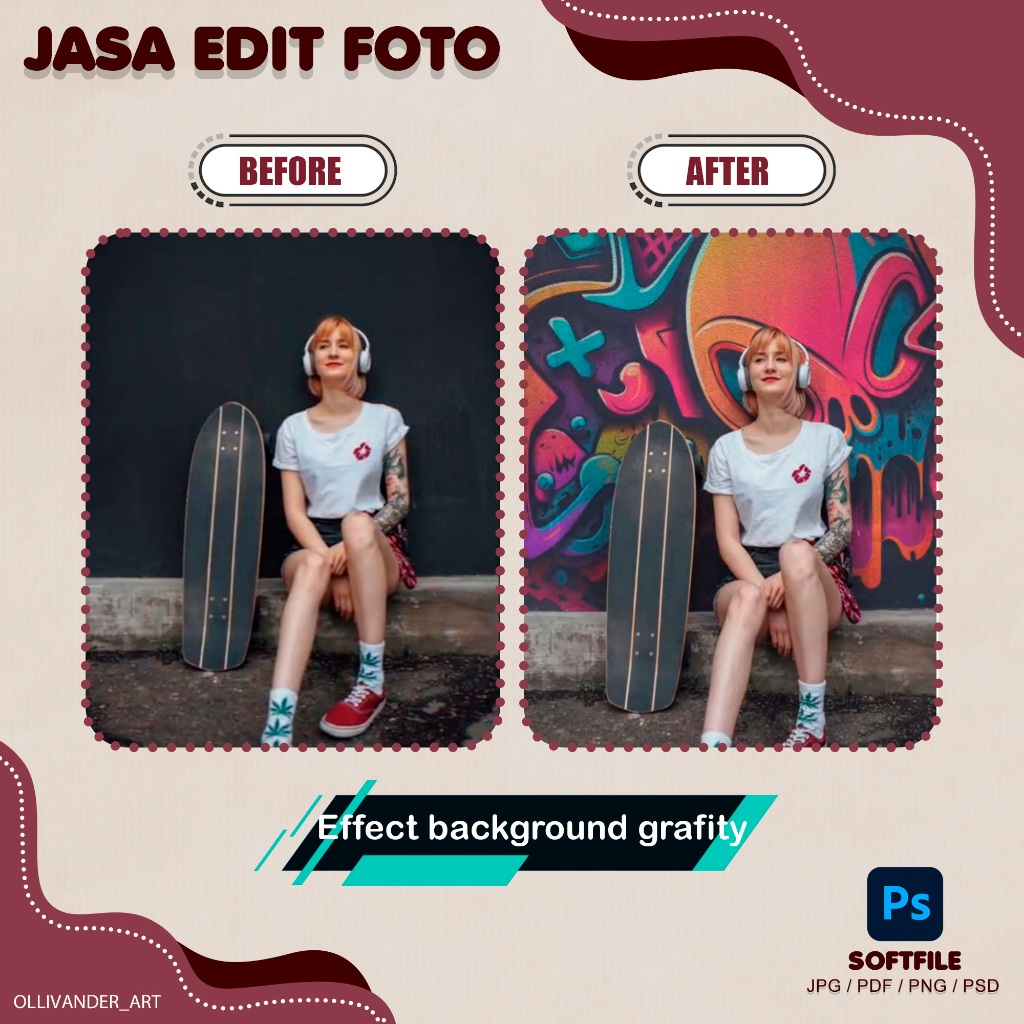 Jual Jasa Edit Foto Ubah Background Jadi Aesthetic | Hasil Rapi HD ...