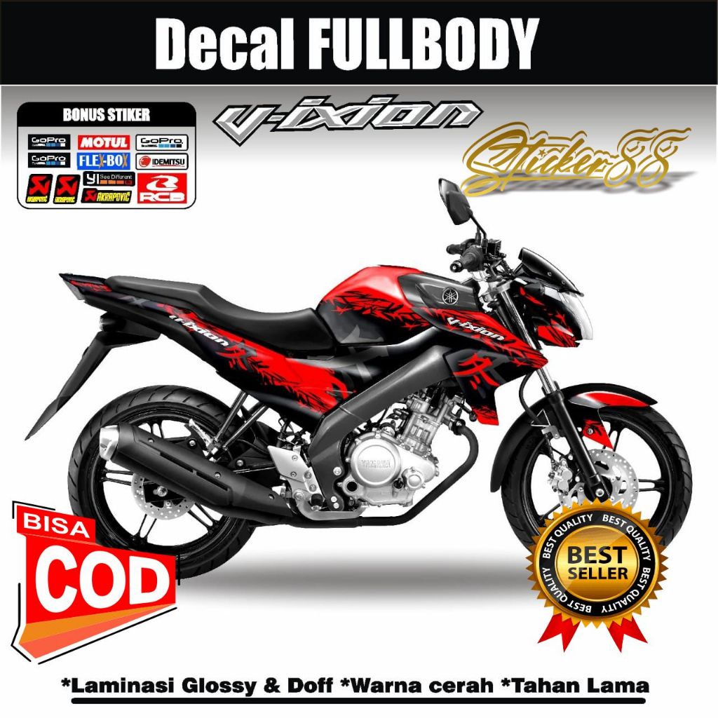 Jual DECAL FULL BODY YAMAHA VIXION LIGHTING / STICKER DECAL FULL BODY ...