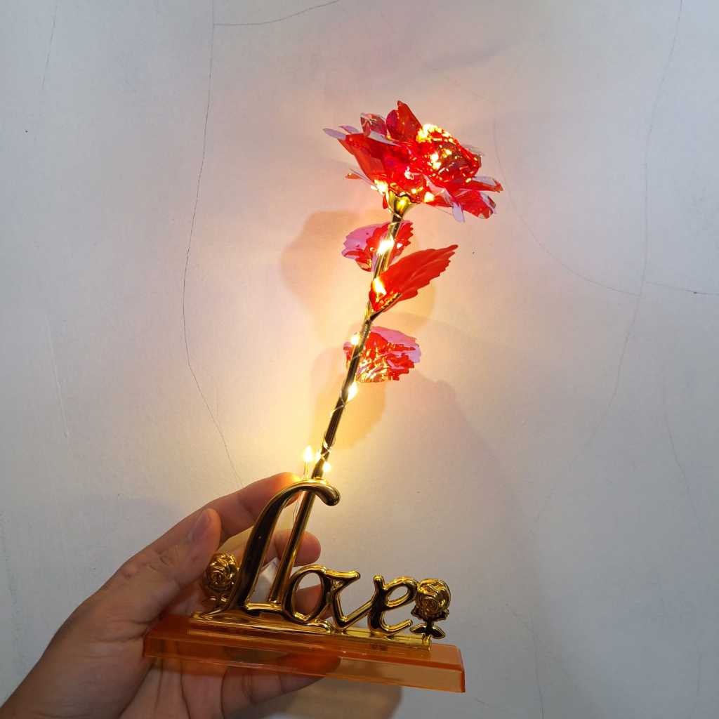 Jual Bunga Mawar Beauty and The Beast Foil Flower Galaxy Rose Kado ...