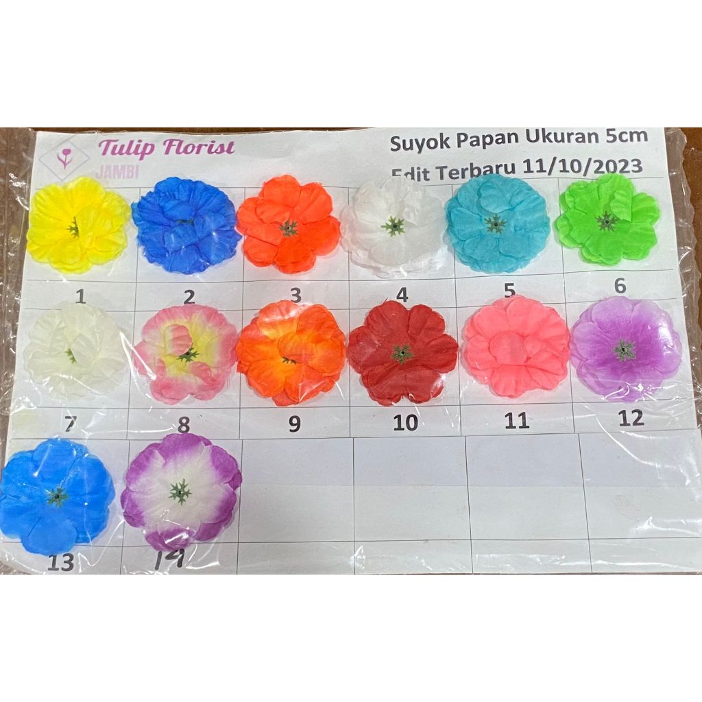 Jual Bunga Suyok 5cm 4 lapis isi 100 Papan Dekorasi | Shopee Indonesia